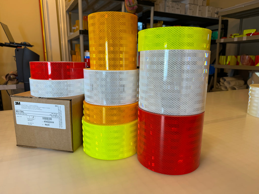 3M™ Diamond Grade 983 Reflective Conspicuity Tape Rolls - Lime , Red ...