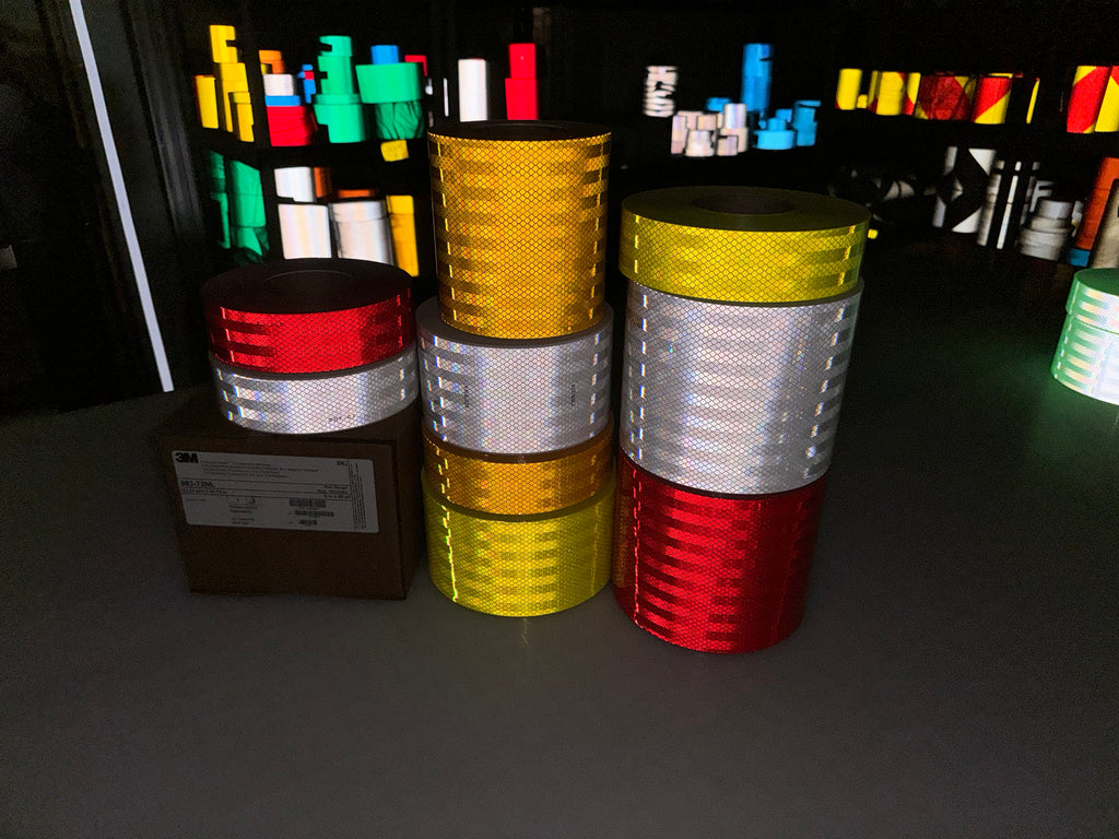 3M™ Diamond Grade 983 Reflective Conspicuity Tape Rolls - Lime , Red ...