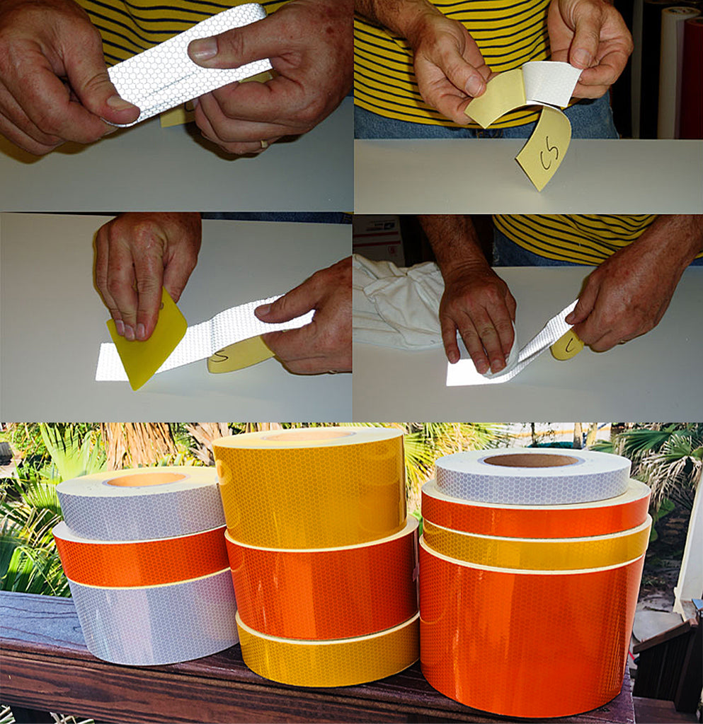 Reflective Hard Hat - 1" (Stretchable) High Intensity Tape - 30' & 150 ...